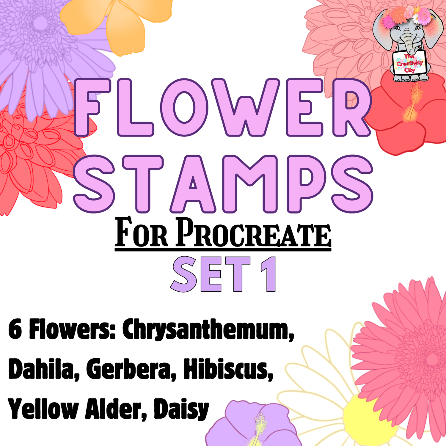 Flower Stamps for Procreate – The Creativity City